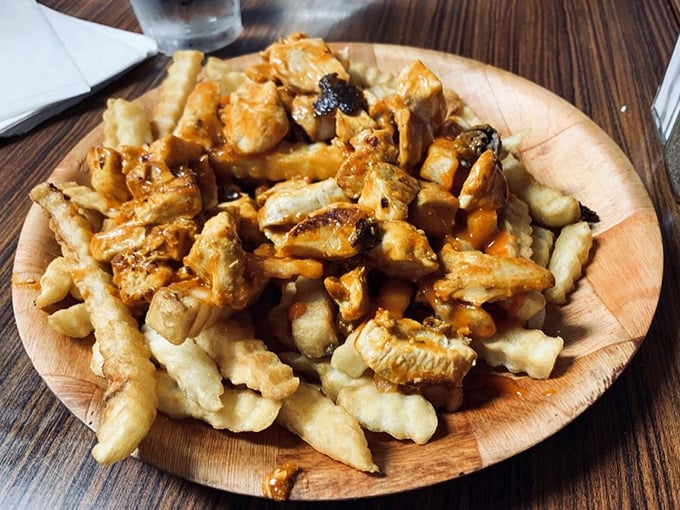 Buffalo chicken fries – when you can't decide between two comfort foods, so the universe says "why choose?"