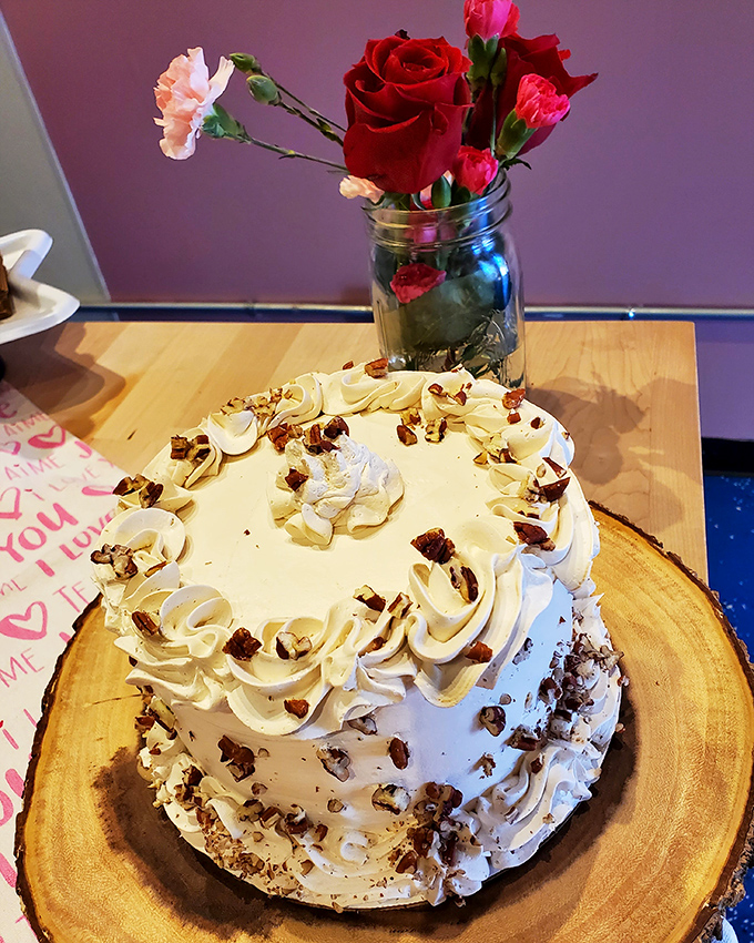 This isn't just cake—it's an edible masterpiece where cream, pecans, and craftsmanship come together in perfect harmony.