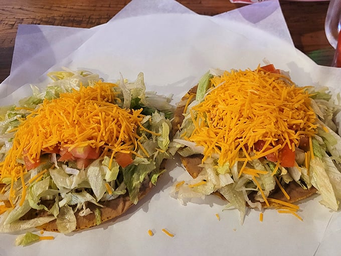 Chalupas piled high with fresh ingredients and that signature cheddar. Tex-Mex perfection that makes you question why you'd eat anything else.