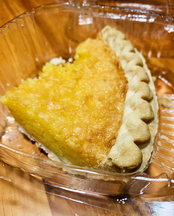 A slice of chess pie offers sweet salvation after the spice storm—the dessert equivalent of a cool breeze on a Nashville summer day.