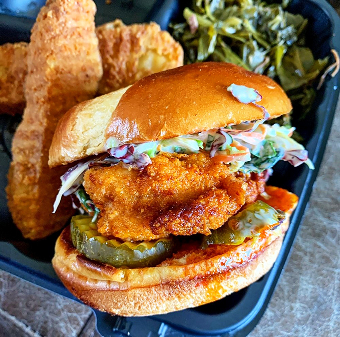 The chicken sandwich that launched a thousand cravings—perfectly crispy fillet, fresh slaw, and pickles on a pillowy bun. Resistance is futile.
