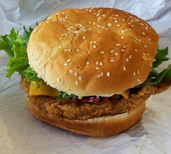 This chicken sandwich isn't trying to win beauty contests—it's too busy winning hearts with its perfectly seasoned, crispy goodness.