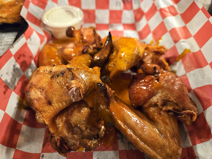 Wings that make buffalo jealous – crispy, saucy, and ready to convert even the staunchest drumstick skeptics.