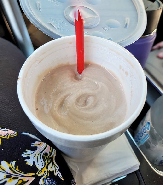 Not just a milkshake, but a life decision. This creamy concoction demands your full attention and rewards every sip.