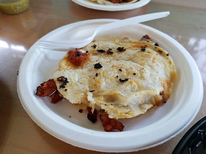 This quesadilla isn't playing games – bacon and melted cheese create the kind of comfort food that makes you want to hug the chef.