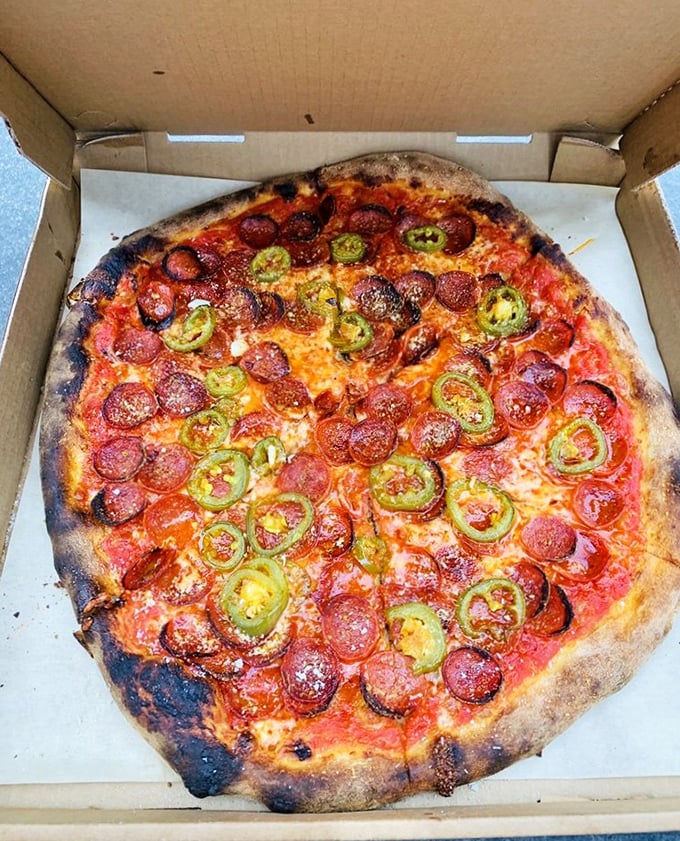 The Classic Pep showcases those magical pepperoni cups—little flavor cauldrons collecting precious oils while jalapeños provide the perfect counterpoint of heat.