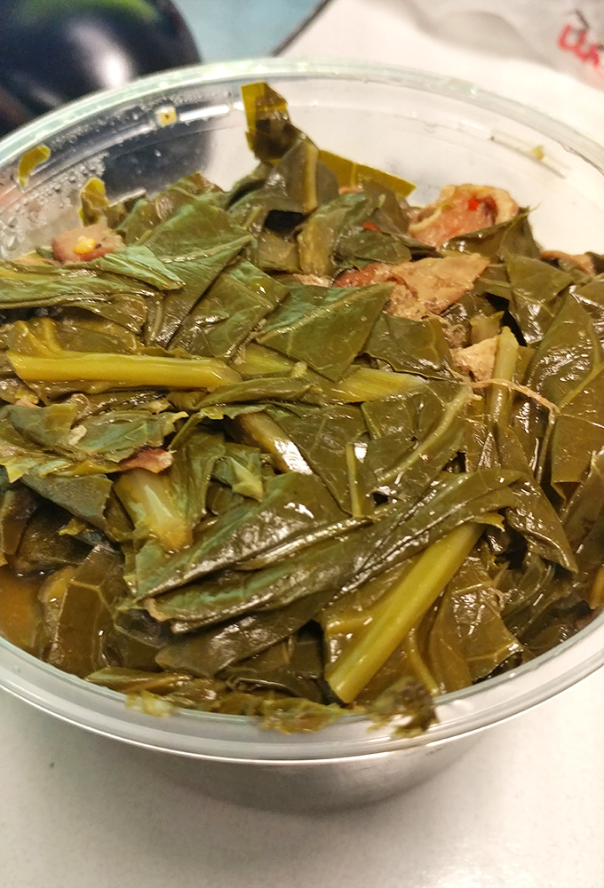 Southern collard greens cooked low and slow, turning humble vegetables into soul-warming comfort food magic.