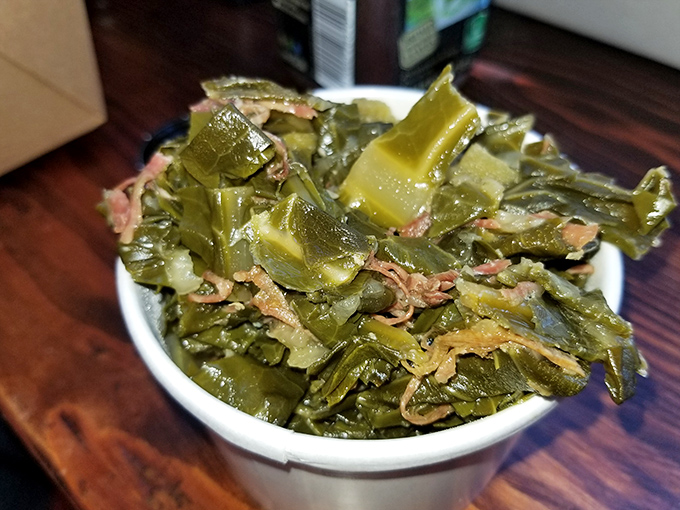 These aren't your average collard greens—they're the supporting actor that steals the scene with smoky, savory depth.