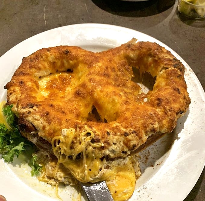 When a pretzel meets imperial crab, magic happens in ways that defy all logic and reason.