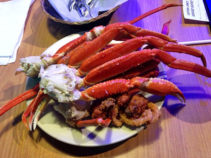 These snow crab legs aren't just seafood; they're an interactive dining experience requiring tools, technique, and the patience of a fisherman.