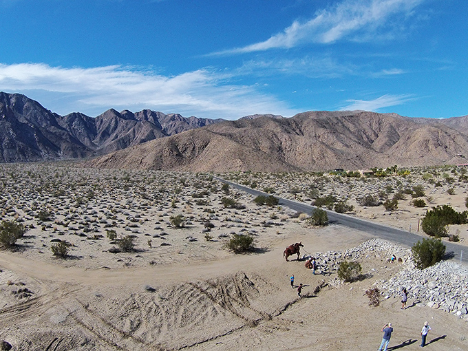 Where the desert stretches toward mountains like it's reaching for a hug. This view alone is worth the drive from anywhere.