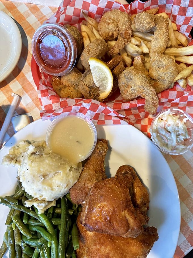 When your plate arrives with sides that aren't afterthoughts but co-stars – this is Midwestern hospitality that puts "family style" chain restaurants to shame.