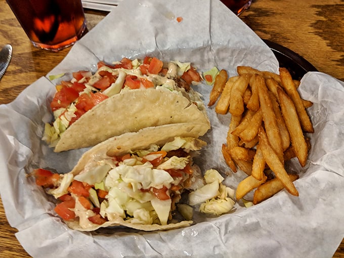 Fish tacos that bring a taste of coastal California to the mountain foothills—crispy, fresh, and demanding to be devoured immediately.