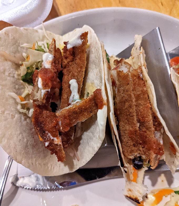 Fish tacos that bring Lake Erie to your taste buds – crispy, creamy, and colorful enough to brighten even a Cleveland winter day.