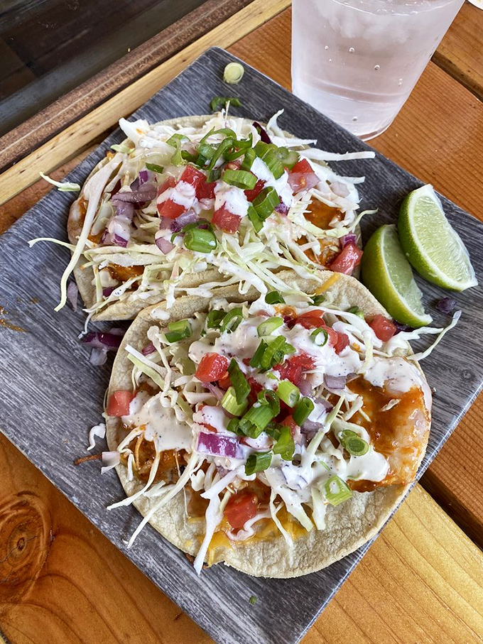 These fish tacos don't need a passport to transport you to coastal bliss—just fresh cabbage, pico, and fish that tastes like it jumped onto your plate.