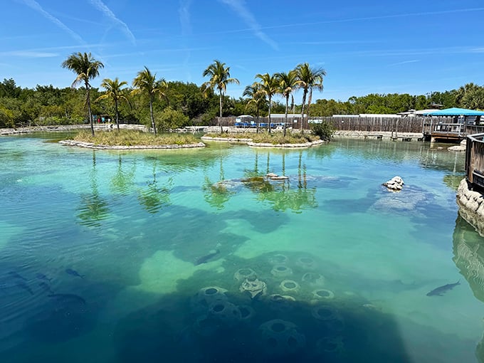 Crystal clear waters at the Florida Oceanographic Coastal Center make you wonder if Mother Nature keeps a special stash of blue for Stuart.