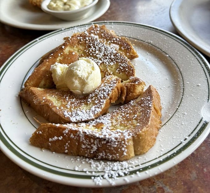 French toast so perfectly golden and fluffy, it could make even the grumpiest morning person smile.