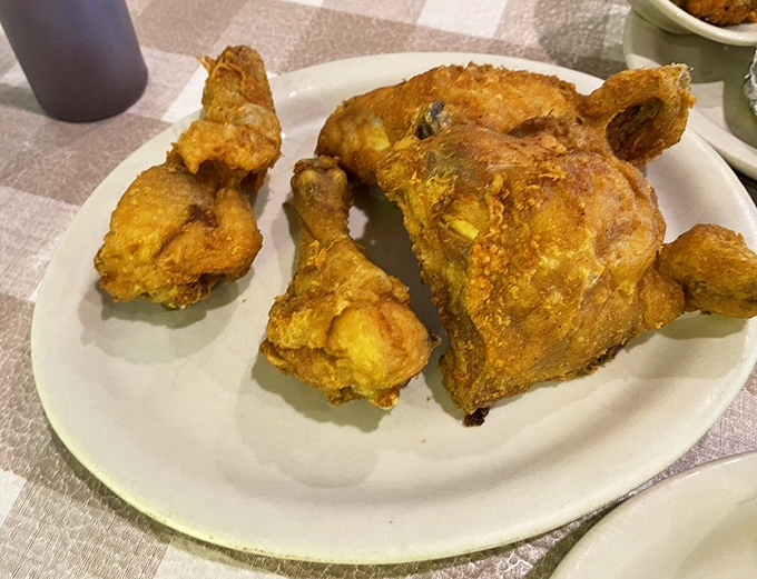 Golden-brown perfection that makes Colonel Sanders look like an amateur. This fried chicken doesn't need a celebrity endorsement—just your undivided attention. 