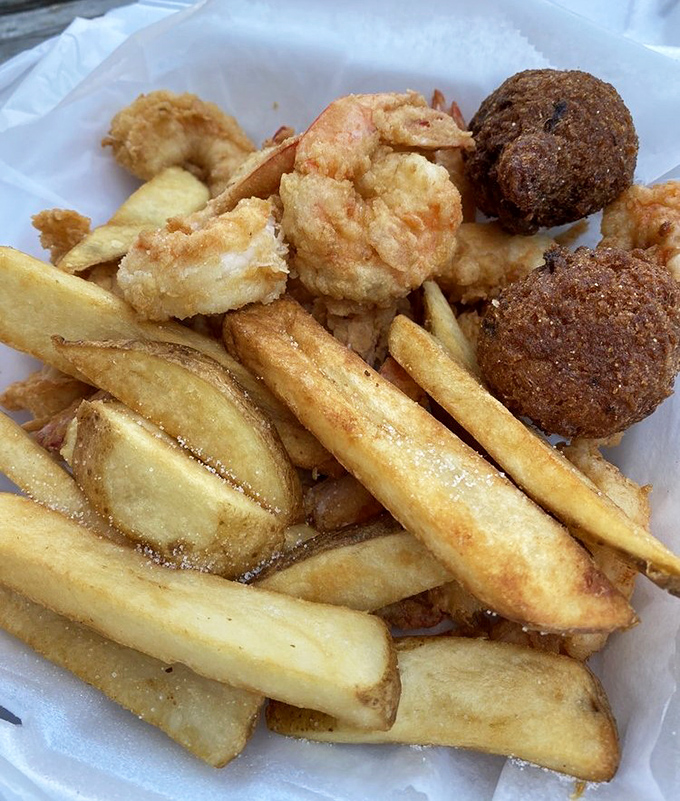 Golden-fried shrimp and hand-cut fries that would make Neptune himself swim ashore. Seafood this good is Florida's best-kept secret.