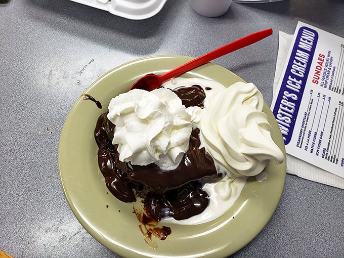 Hot fudge, cool whipped cream, and that perfect middle ground where they meet. This sundae doesn't need Instagram filters to look irresistible.