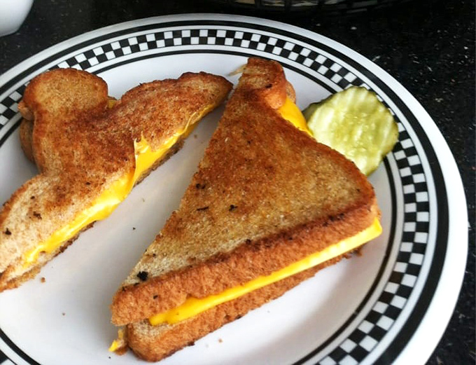 This isn't just a grilled cheese—it's childhood nostalgia between two perfectly golden slices of bread, with that ideal cheese-to-butter ratio.