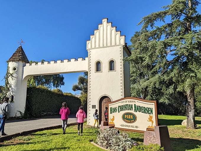 Hans Christian Andersen would approve of this storybook entrance. The park named after Denmark's master storyteller proves fairy tales can indeed come true in California.