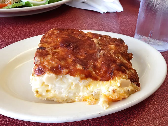 This isn't your ordinary breakfast – it's hash brown lasagna that makes you question why you've been eating cereal all these years.