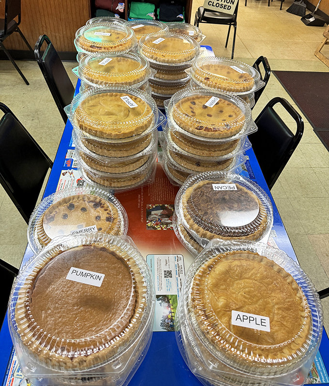Pie paradise! These homemade beauties aren't just desserts; they're edible time machines to your grandmother's kitchen, labeled with charming simplicity.