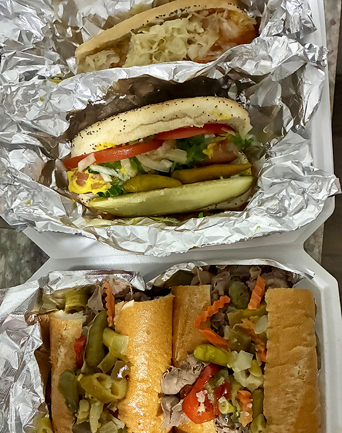 These Vienna beef hot dogs aren't just food – they're edible love letters to the Windy City.