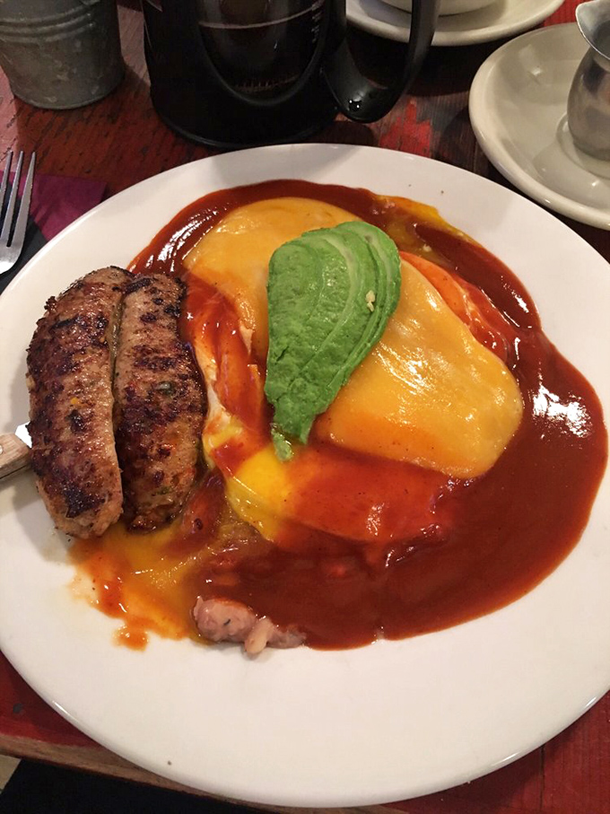 The Huevos Rancheros here don't just wake you up—they deliver a breakfast mariachi band straight to your taste buds. That avocado is pure California gold.