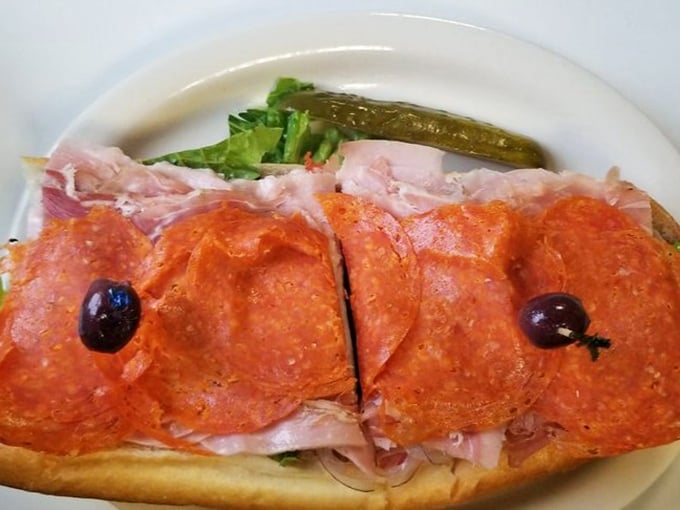 The Italian hoagie – where pepperoni, ham, and those perfect olives create the kind of sandwich that makes you wonder why you ever bothered with fancy food.