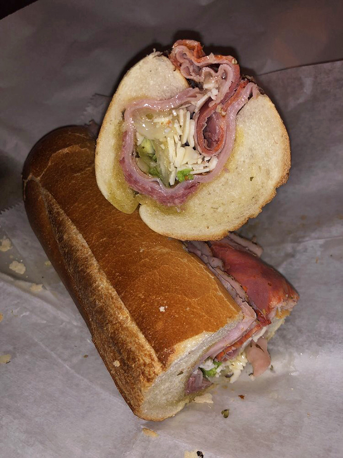 Layer upon glorious layer of Italian meats and cheese – this hoagie doesn't just satisfy hunger, it creates lifelong memories.