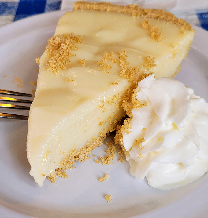 Key lime pie that strikes the perfect balance between sweet and tart, with a graham cracker crust that provides just the right amount of textural contrast. Florida sunshine on a plate.