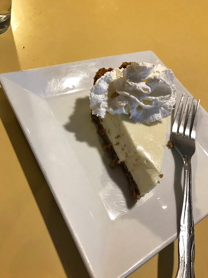Key lime pie that strikes the perfect balance between tart and sweet—a cloud of whipped cream floating atop a slice of Florida sunshine.
