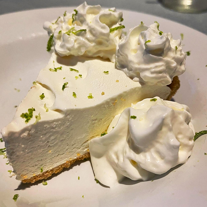 Key lime pie that strikes the perfect balance between sweet and tart—Florida's signature dessert in its natural habitat. 
