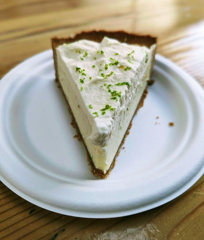 Key lime pie that strikes the perfect balance between tart and sweet. The ideal palate cleanser after a meat marathon.