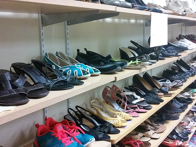 The shoe section where Carrie Bradshaw meets your practical grandmother, and somehow they both find something perfect.