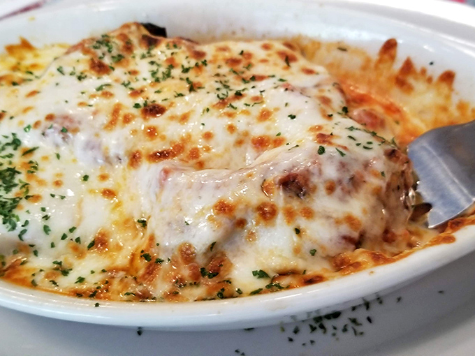 Lasagna that doesn't need reinvention – just layers of pasta, cheese, and sauce melded together in that magical way that makes you feel like you've been hugged from the inside.