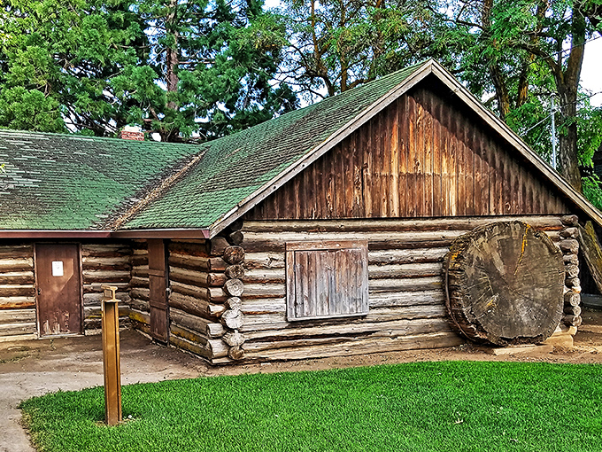 This historic log cabin at Lassen Historical Museum tells stories of pioneer life without the inconvenience of actually having to chop wood.