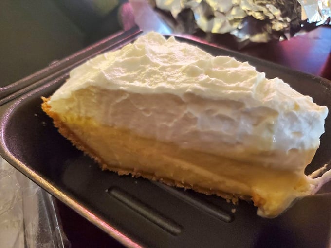 This lemon pie doesn't just cleanse your palate—it performs a sweet encore after the savory symphony of smoked meats.