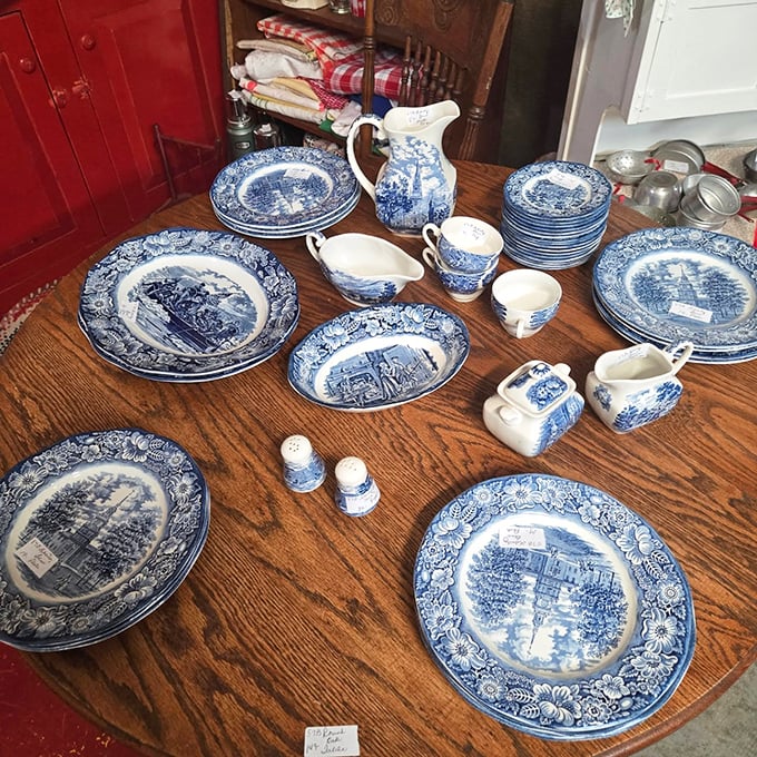 Blue willow dreams come true with this stunning collection. Grandmother's china cabinet never looked this complete—Sunday dinner, anyone?