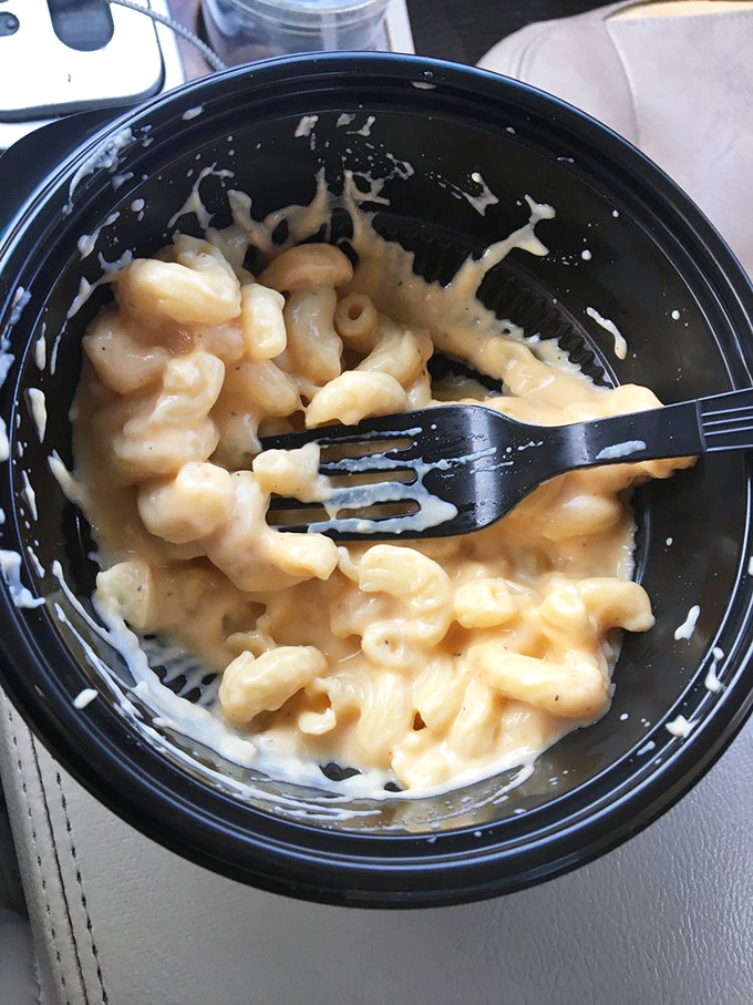 This isn't your sad cafeteria mac and cheese. Creamy, rich, and clearly made with actual cheese—comfort in a bowl that makes you feel like a kid again.