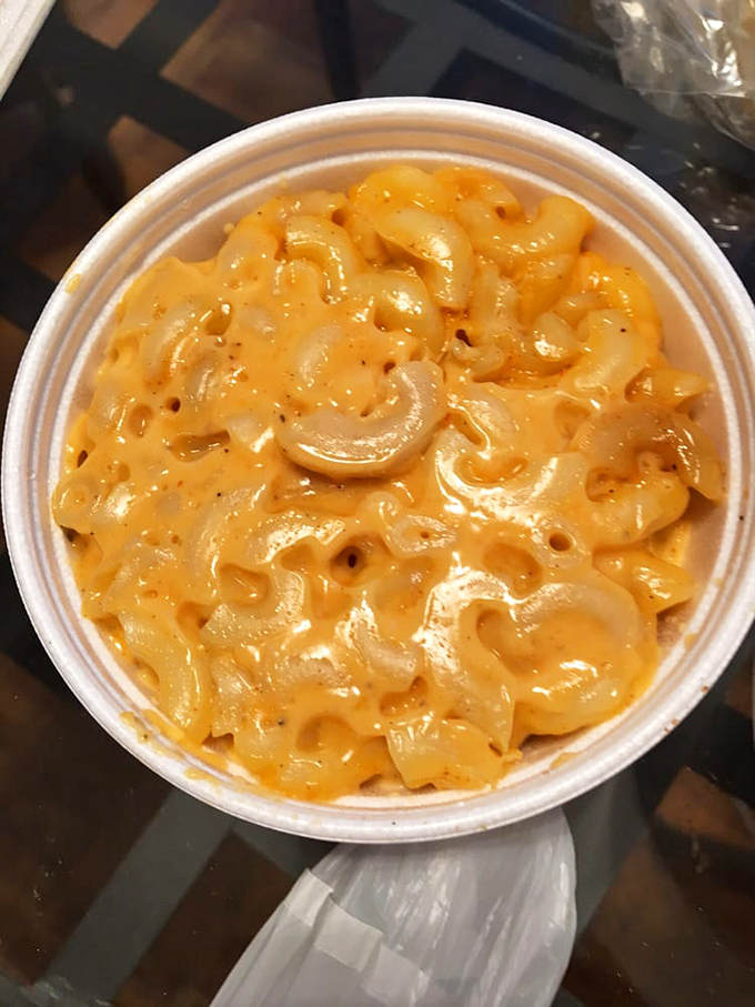 This isn't your childhood mac and cheese – it's a grown-up affair with perfectly cooked pasta swimming in a cheese sauce worthy of its own fan club.