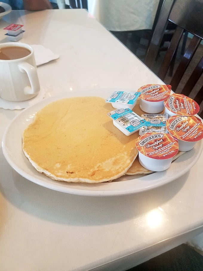 The perfect pancake doesn't exi— Oh wait, here it is, golden-hued and ready for its syrupy baptism.
