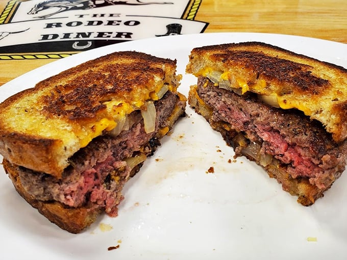 The patty melt – that glorious marriage of beef, melted cheese, and grilled bread that makes you question why anyone would eat burgers any other way.