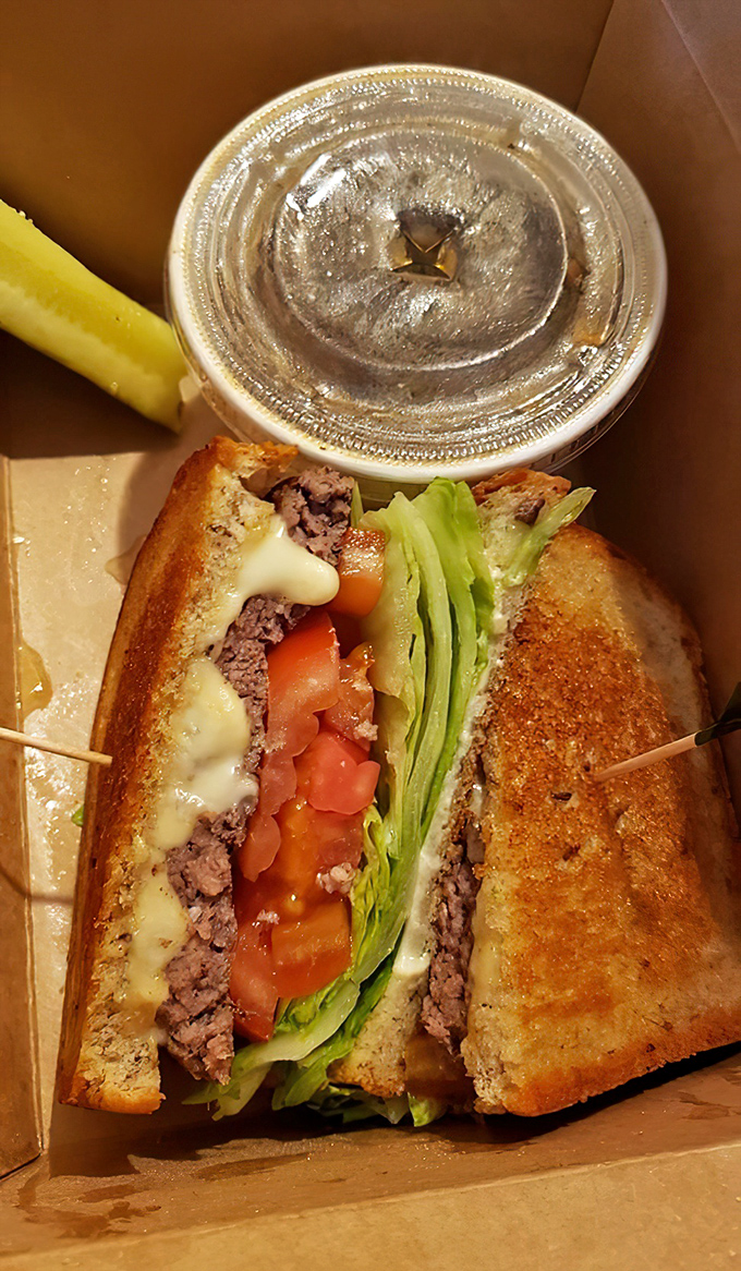 This isn't just a sandwich—it's architecture. Layers of beef, cheese, and veggies creating the Taj Mahal of lunch options.