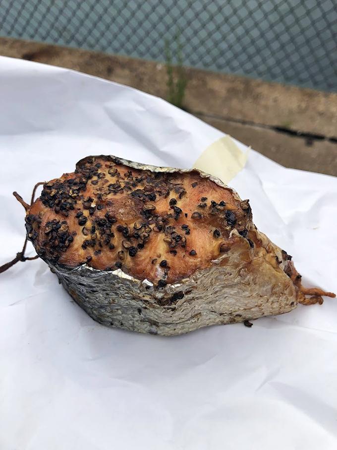 Pepper and garlic transform this salmon into something that would make a food critic weep tears of joy.