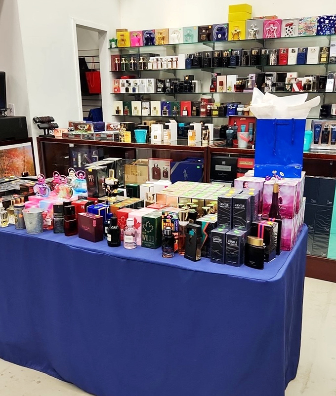 Designer dreams at drugstore prices – the perfume wall that makes department stores nervous about their markup strategy.