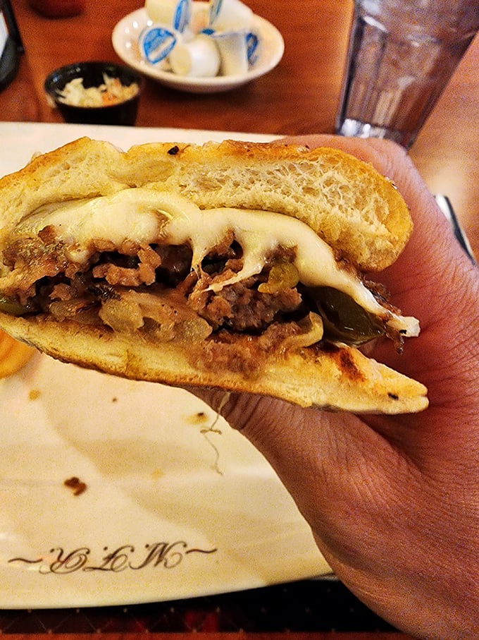 This Philly cheesesteak doesn't just speak—it sings with perfectly seasoned beef, melted cheese, and a roll that somehow manages to be both sturdy and tender.