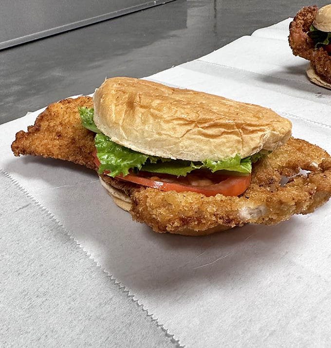 Not just any sandwich – a golden-fried masterpiece that makes you wonder why more places don't perfect the basics before getting fancy.